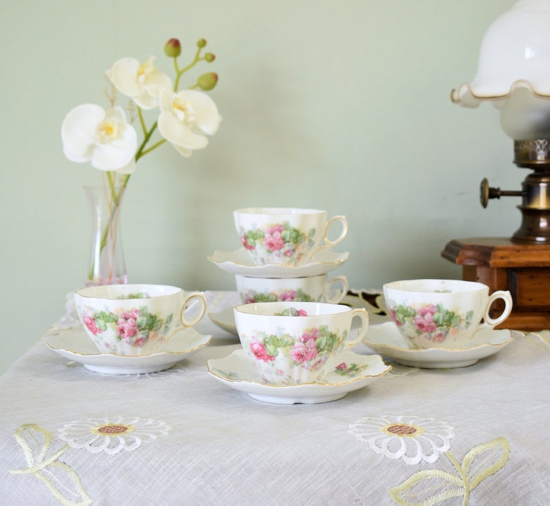 Vintage Victoria Roses in Scalloped Shape Code 473889 Cup and Saucer ...