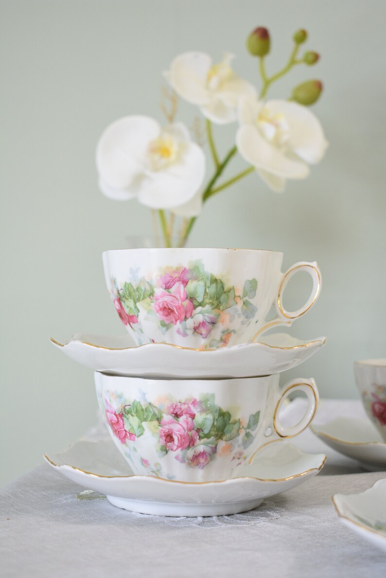Vintage Victoria Roses in Scalloped Shape Code 473889 Cup and Saucer ...