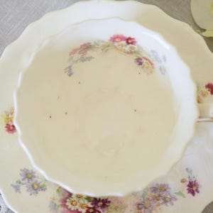English Crescent Bone China Cup and Saucer Set , Made in England ...