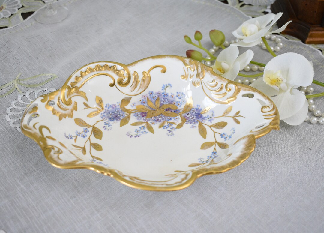 Antique George Jones & Sons Crescent Stoke on Trent Handpainted Serving ...