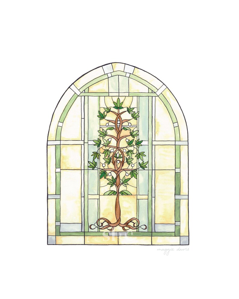 Watercolor Tree of Life Window Painting Latter-day Saint - Etsy