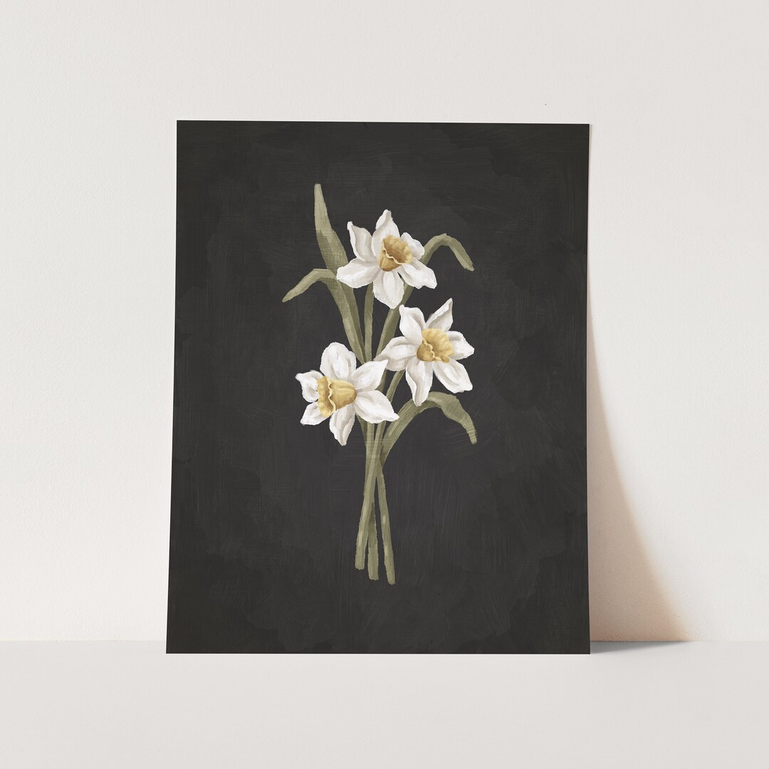 December Birth Flower Print | Narcissus - Etsy