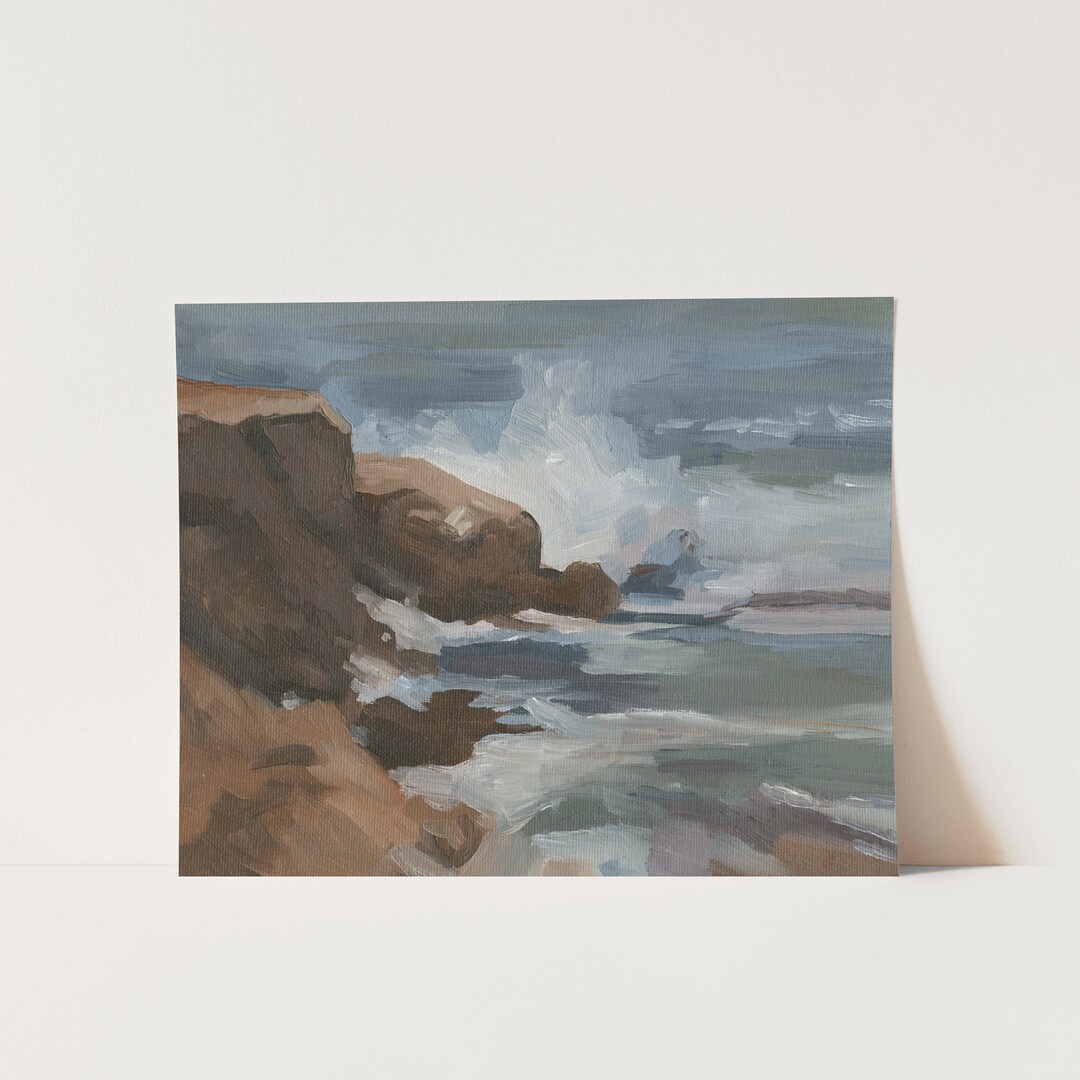 River Rocks | Oil Painting Wall Art Print - Etsy