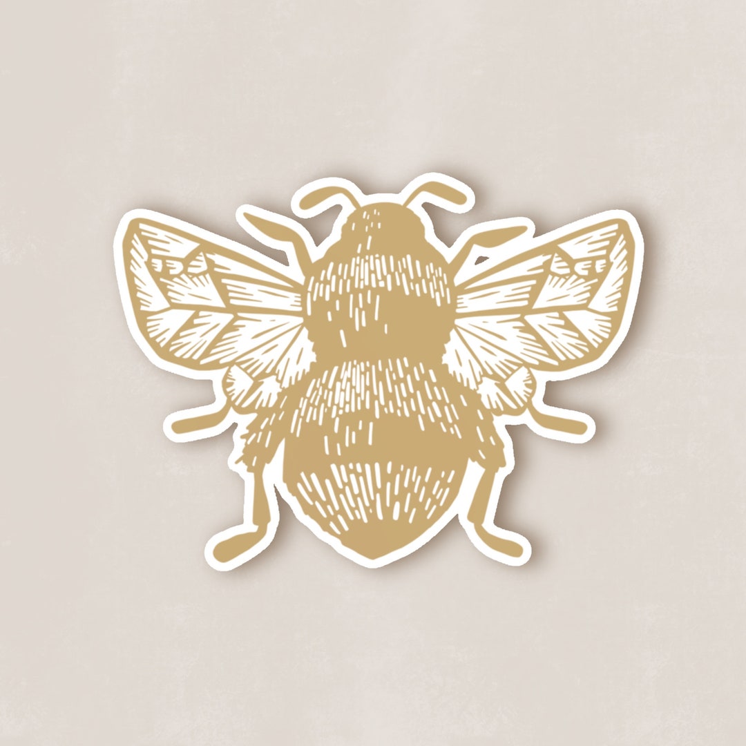Simple Bee - Waterproof Physical Sticker - Etsy