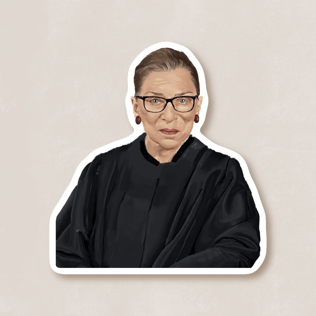 Ruth Bader Ginsburg - Waterproof Physical Sticker - Etsy