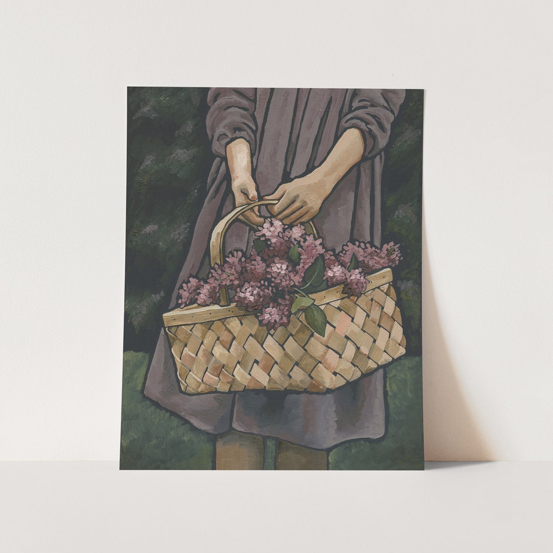 Basket of Blossoms | Physical Giclee Print - Etsy