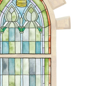 Watercolor Provo City Center Stained Glass Window - Latter-day Saint ...