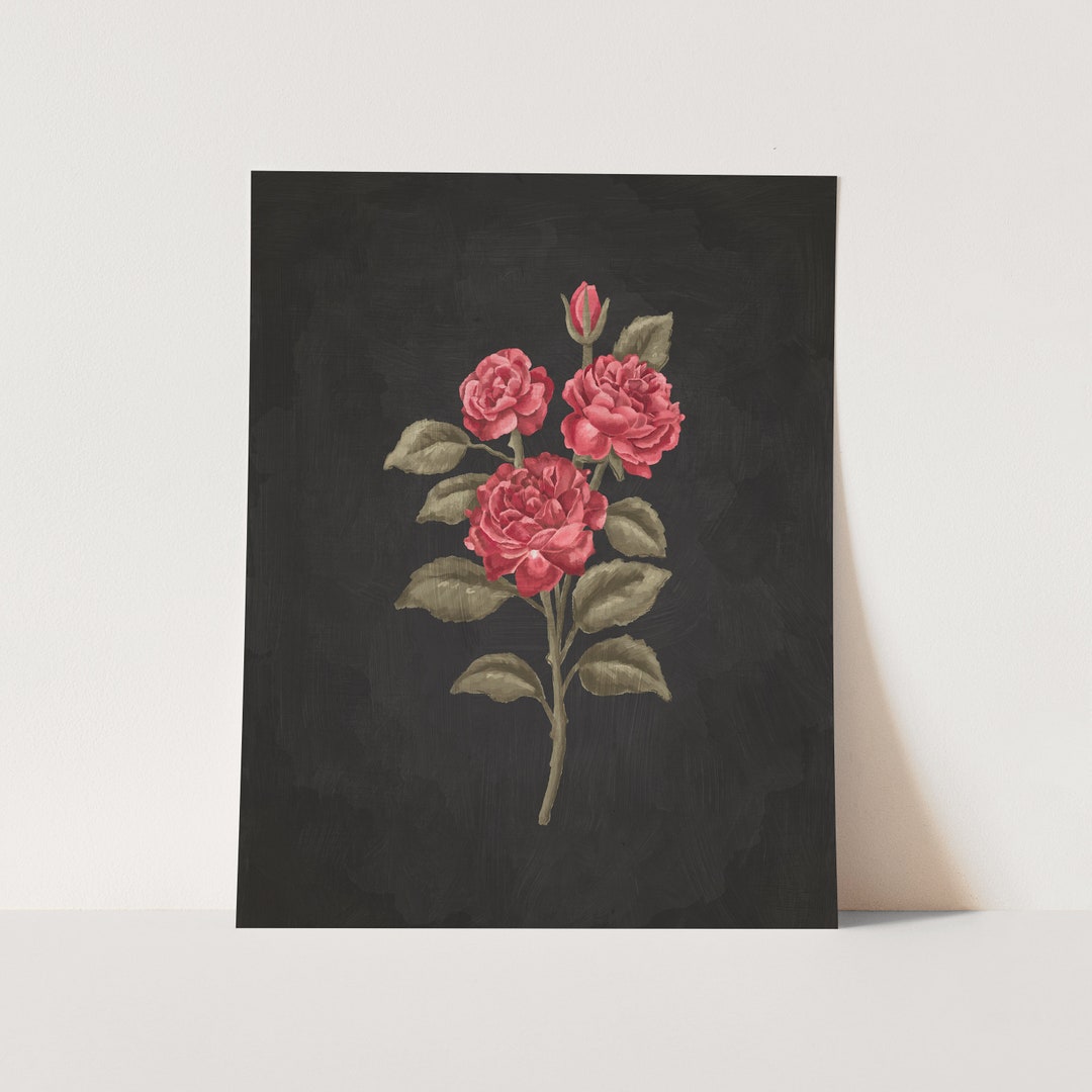 June Birth Flower Print | Roses - Etsy