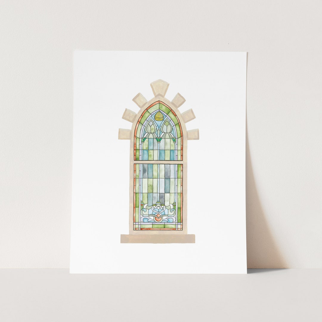 Watercolor Provo City Center Stained Glass Window - Latter-day Saint ...