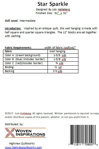 Star Sparkle Quilt Pattern - Etsy