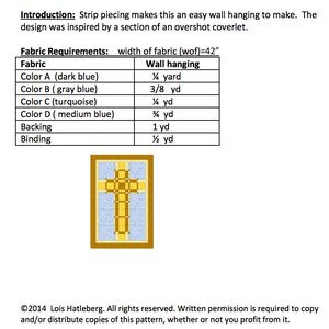 Woven Cross Wall Hanging Quilt Pattern - Etsy