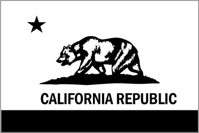 California Outline With State Flag Vector SVG File Png Ai - Etsy