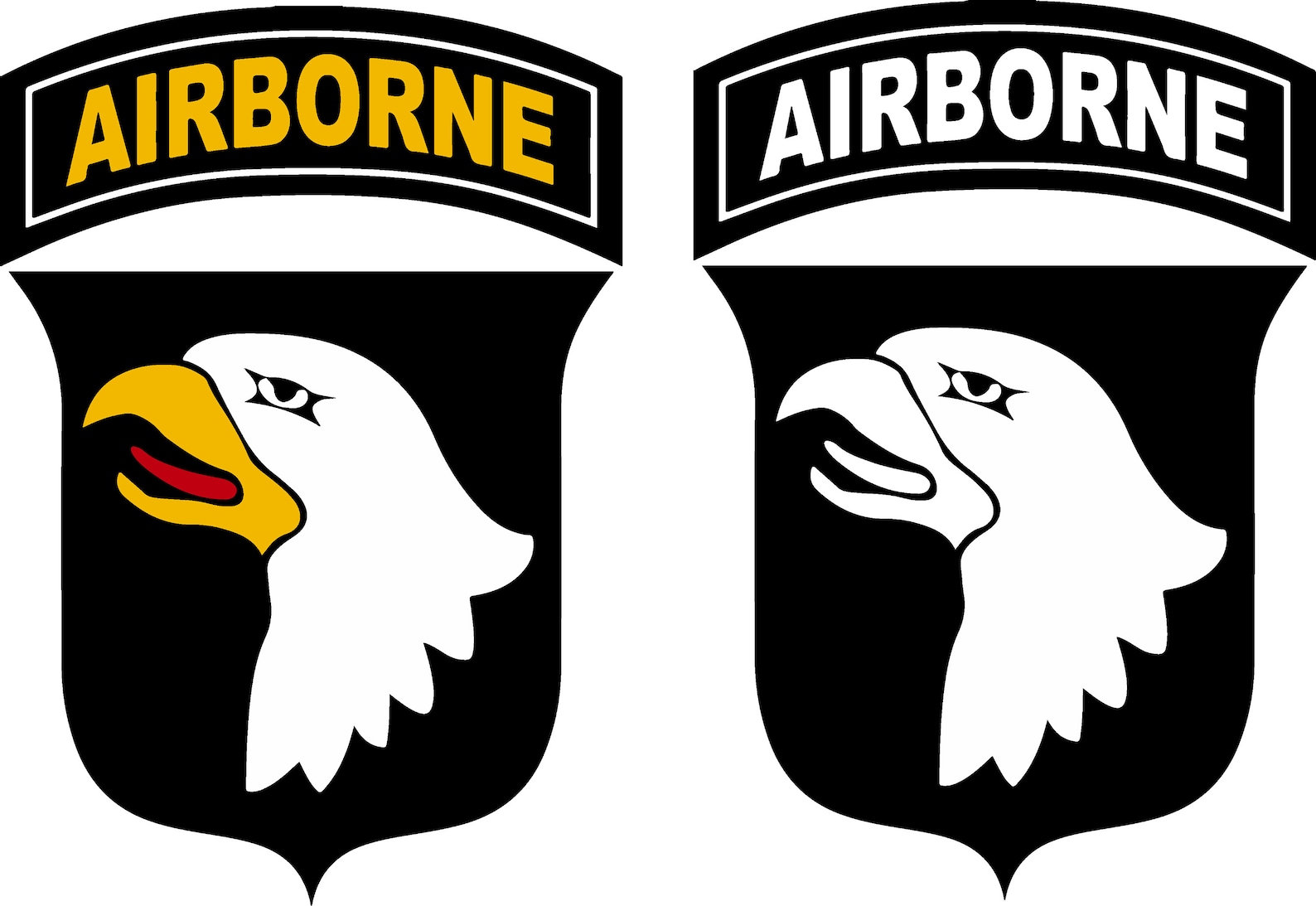 101st Airborne Logo Unit Insignia, Jump Wings, Airborne Tab, US Army ...