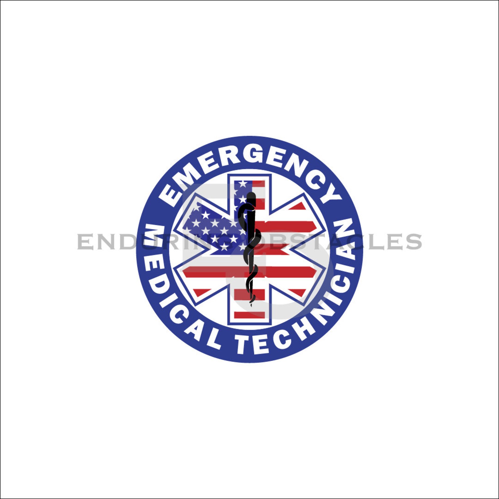 Digital EMT, USA Flag, Star of Life, Emergency Medical Technician Logo ...
