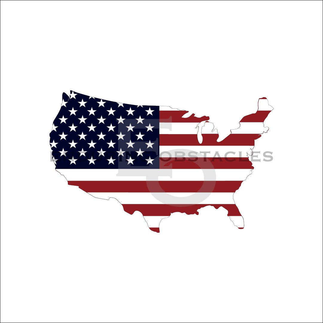 USA Flag and US Outline Flags Vector File SVG Pdf Dxf | Etsy