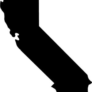California Outline With State Flag Vector SVG File, Png, Ai, Dxf, Eps ...