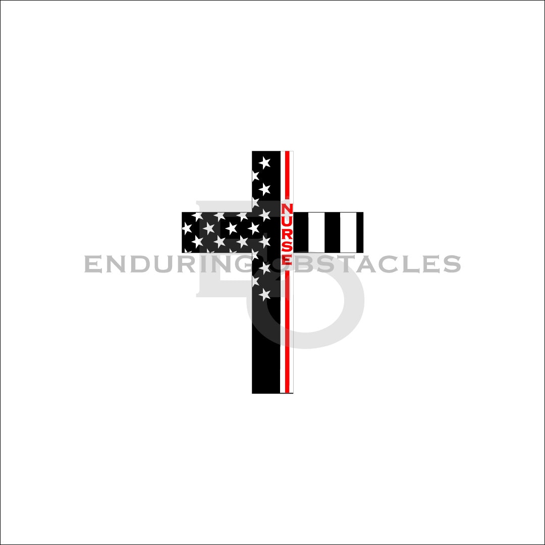 Thin Red Line Nurse Flag Digital Vector Pack SVG Png Ai - Etsy