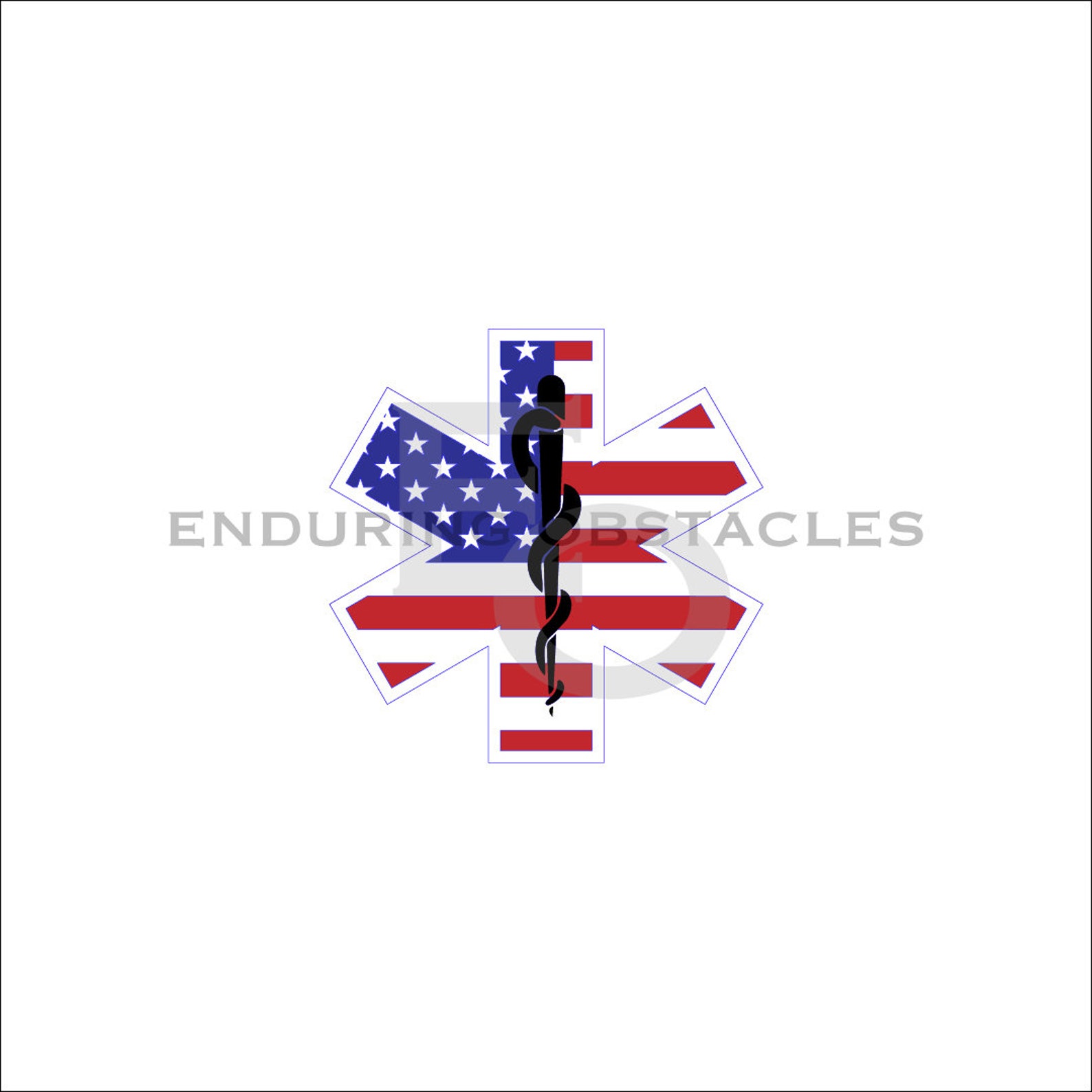 Digital EMT, USA Flag, Star of Life, Emergency Medical Technician Logo ...