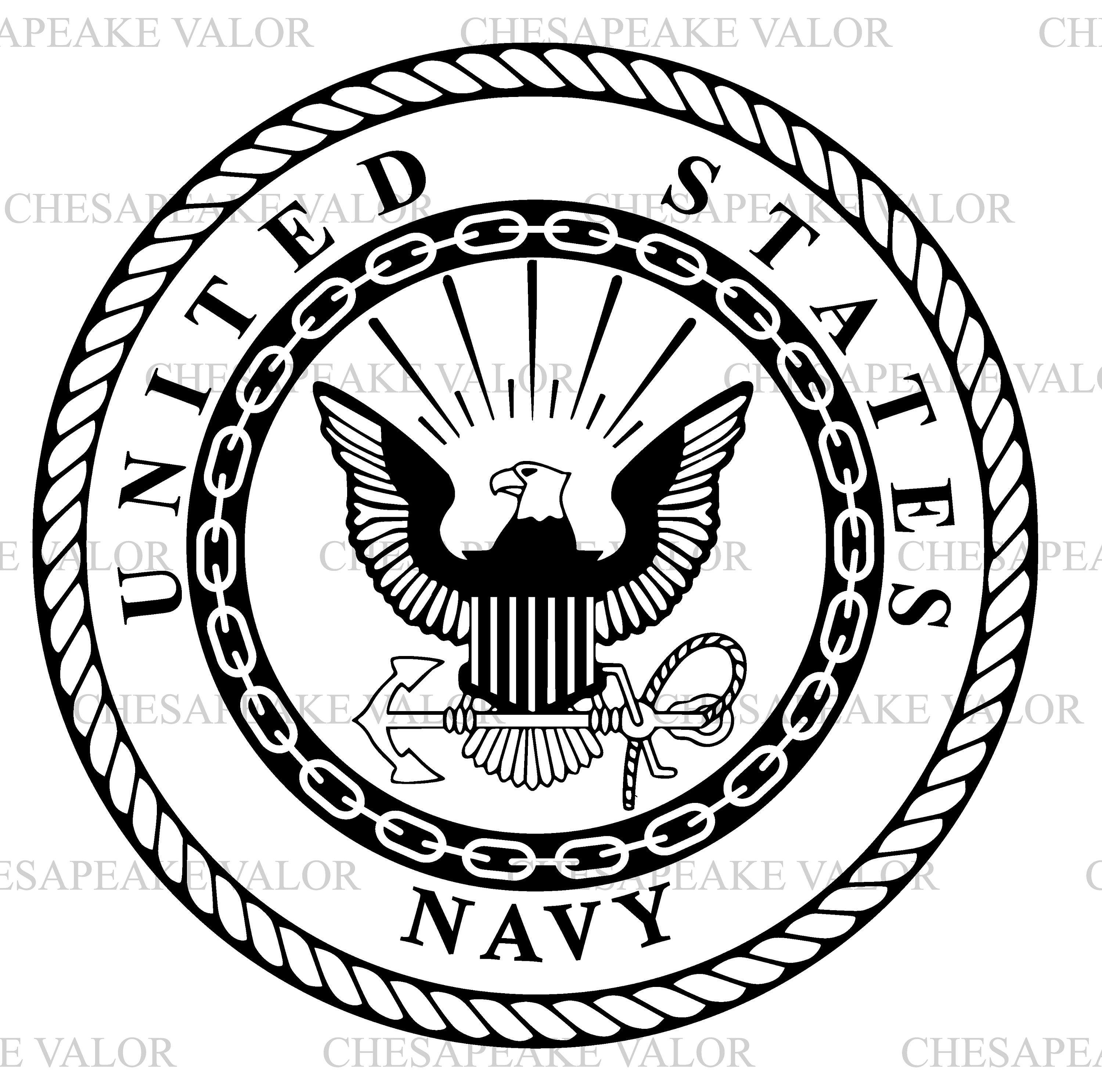 United States Navy Emblem and Rank Insignia Vector Files SVG - Etsy