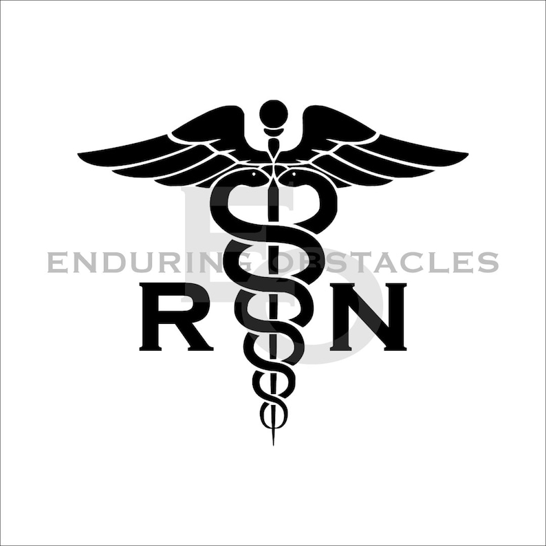 Registered Nurse RN BSN Logo and Emblem SVG Vector, Svg, Pdf, Png, Ai ...