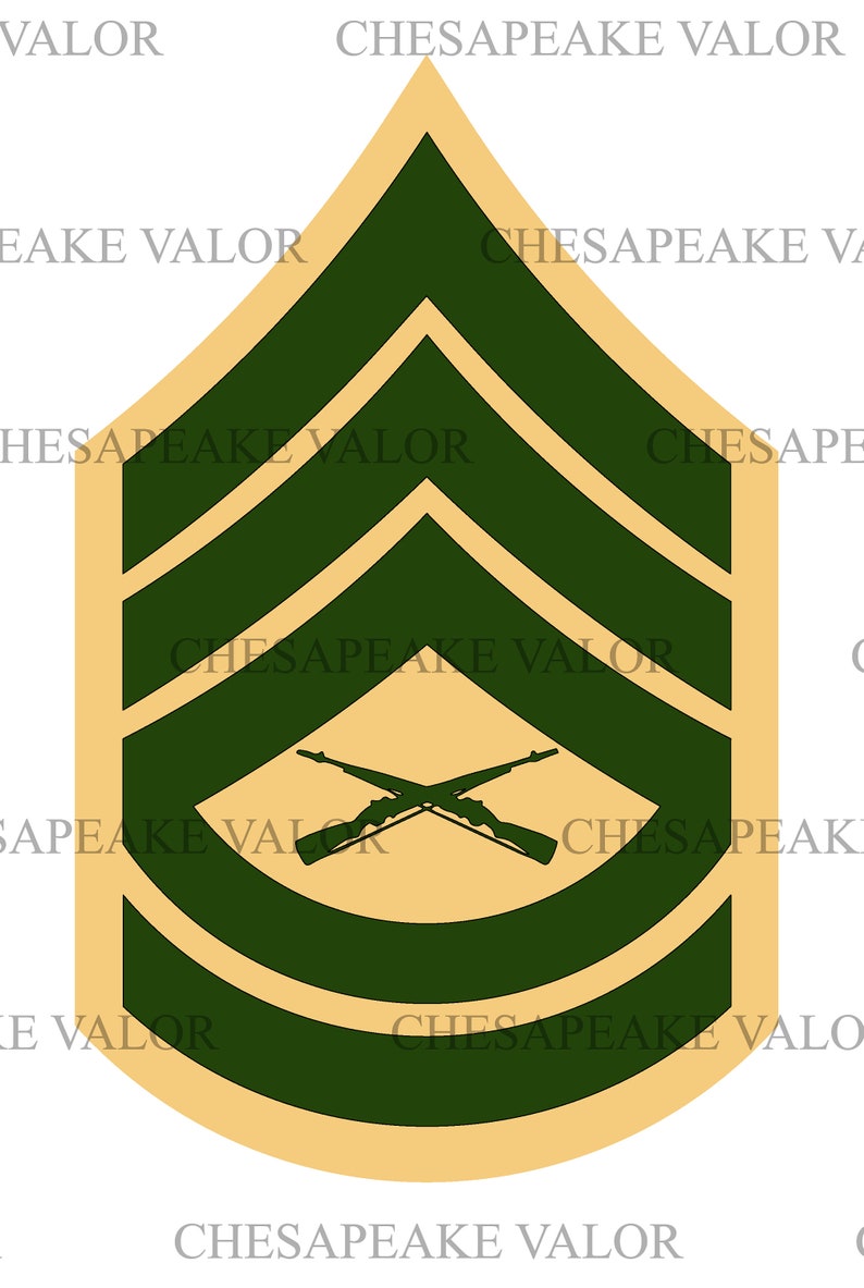 USMC Marine Corps Rank Insignia Chevrons, All Colors, Digital Vector ...