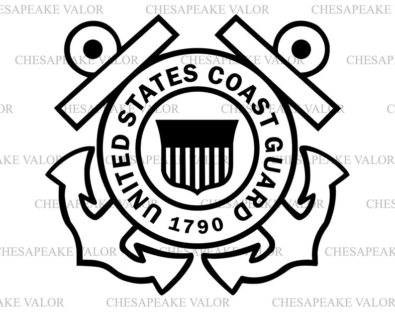United States Coast Guard Logo Emblem Vector SVG pdf dxf | Etsy