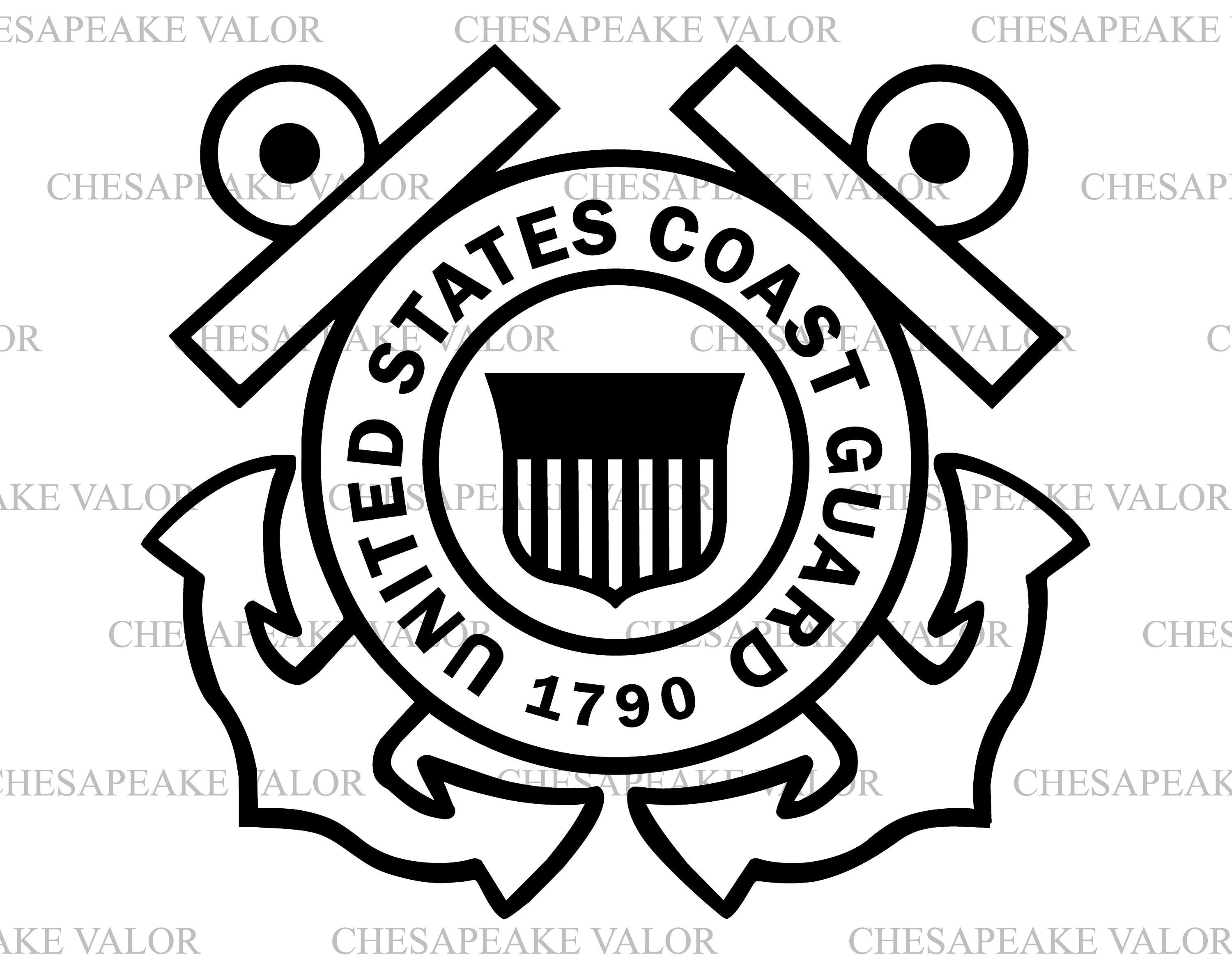 United States Coast Guard Logo Emblem Vector SVG pdf dxf | Etsy