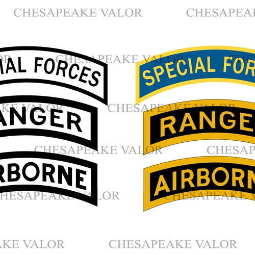 US Army Ranger Tab Vector File SVG Png Ai Pdf Eps Full - Etsy