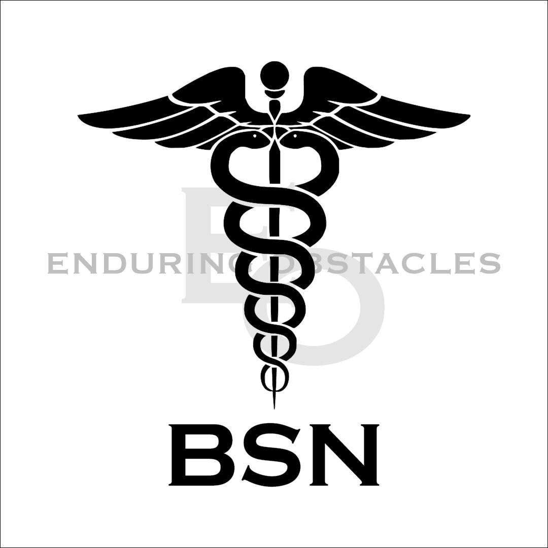 Registered Nurse RN BSN Logo and Emblem SVG Vector, Svg, Pdf, Png, Ai ...