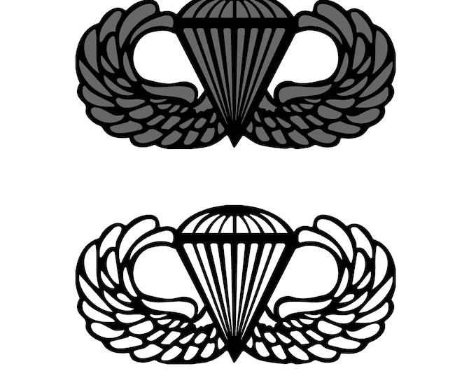 US Army Jump Wings Digital Vector Files SVG, Ai, Pdf, Eps, Dxf, Png - Etsy