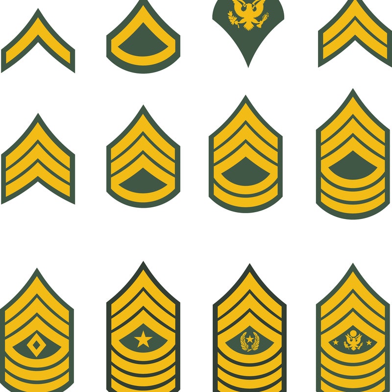 Army Rank Svg - Etsy