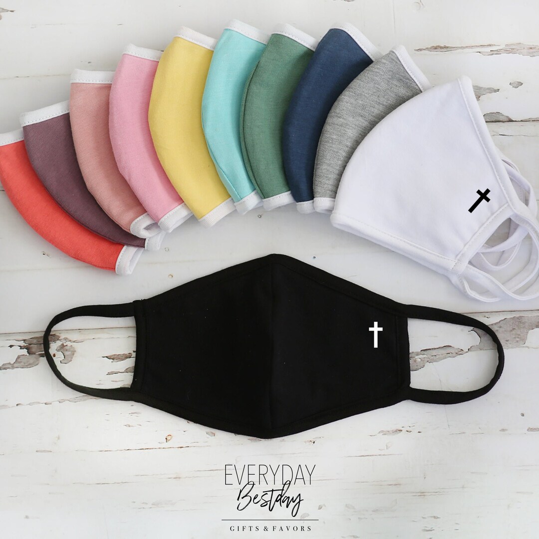 Cross Face Mask,christian Face Mask,washable Face Mask,baptism Gift ...