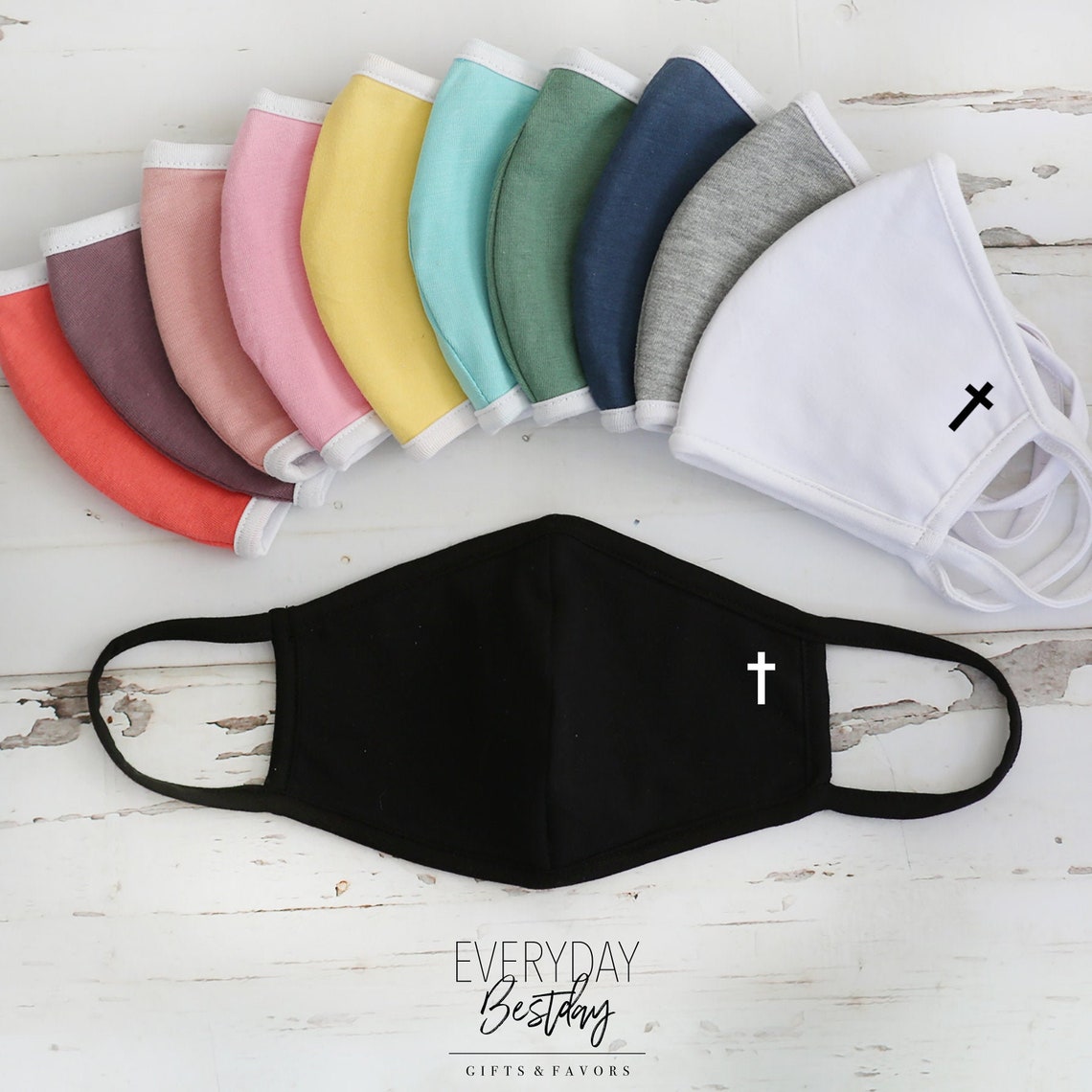 Cross Face Maskchristian Face Maskwashable Face Maskbaptism - Etsy