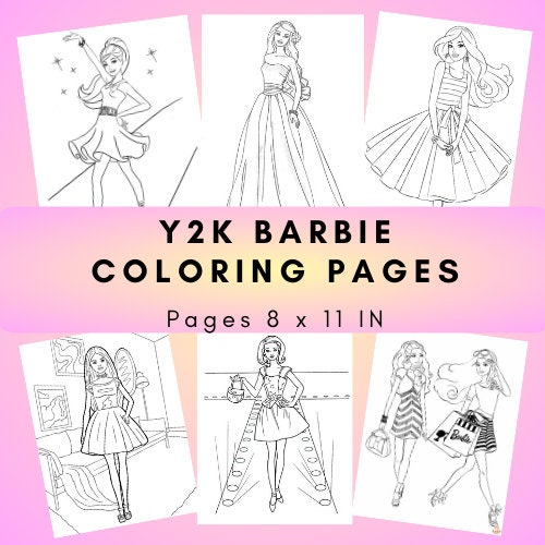 BARBIE COLOURING PAGES Kids Coloring Book Adult Coloring Book Printable ...