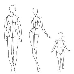 FASHION DESIGN CROQUIS ~ Fashion Template ~ Woman's Silhouette ...