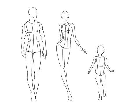 FASHION DESIGN CROQUIS ~ Fashion Template ~ Woman's Silhouette ...