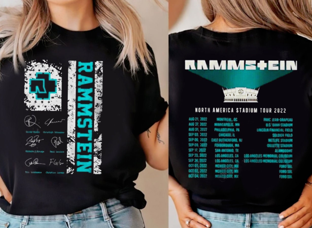 Ram.mstein North American Stadium Tour 2022 Concert Music Shirt, Zeit ...