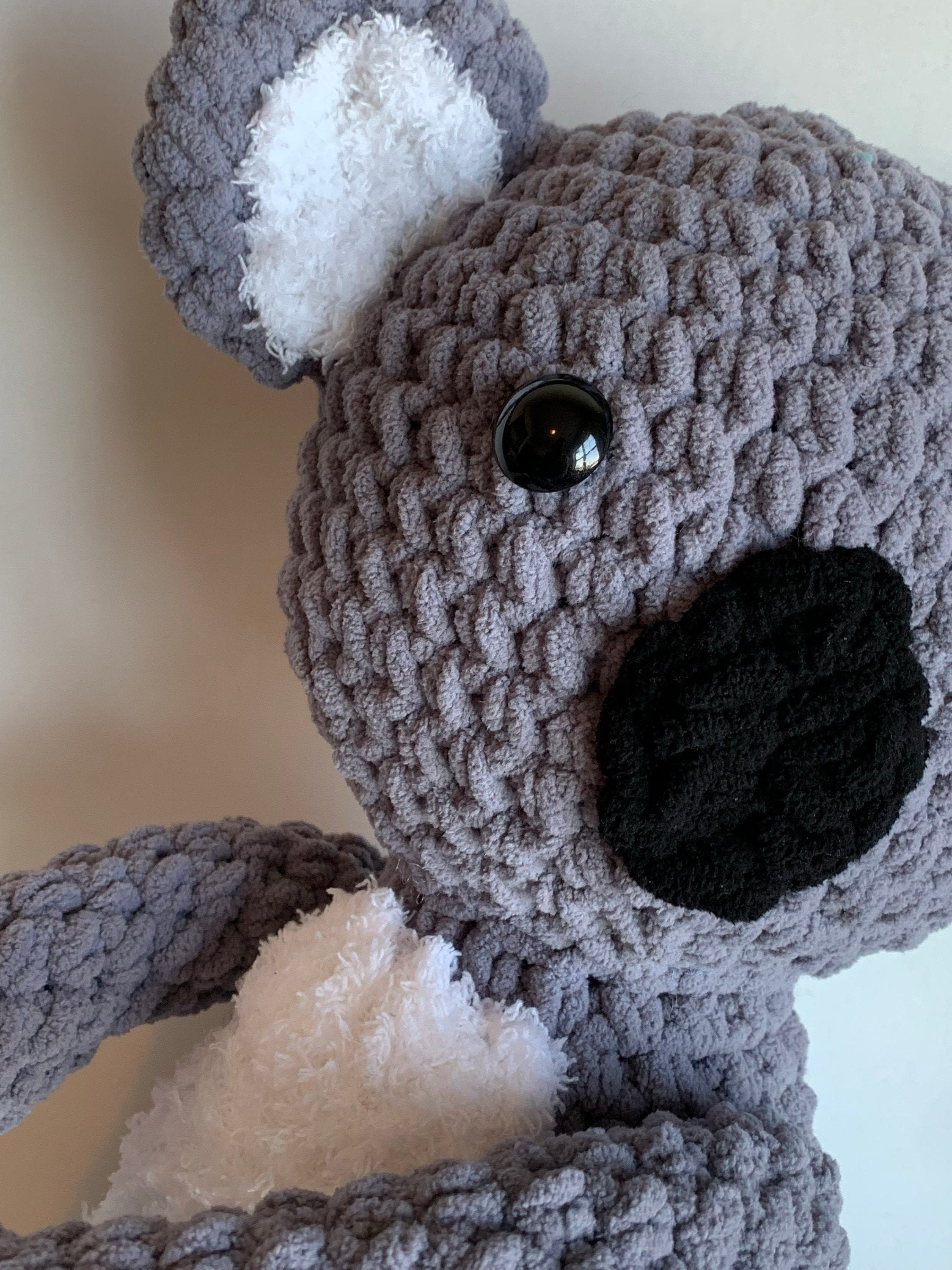 PDF Pattern Koala Bear Crochet Pattern | Bernat Blanket Yarn Stuffed ...
