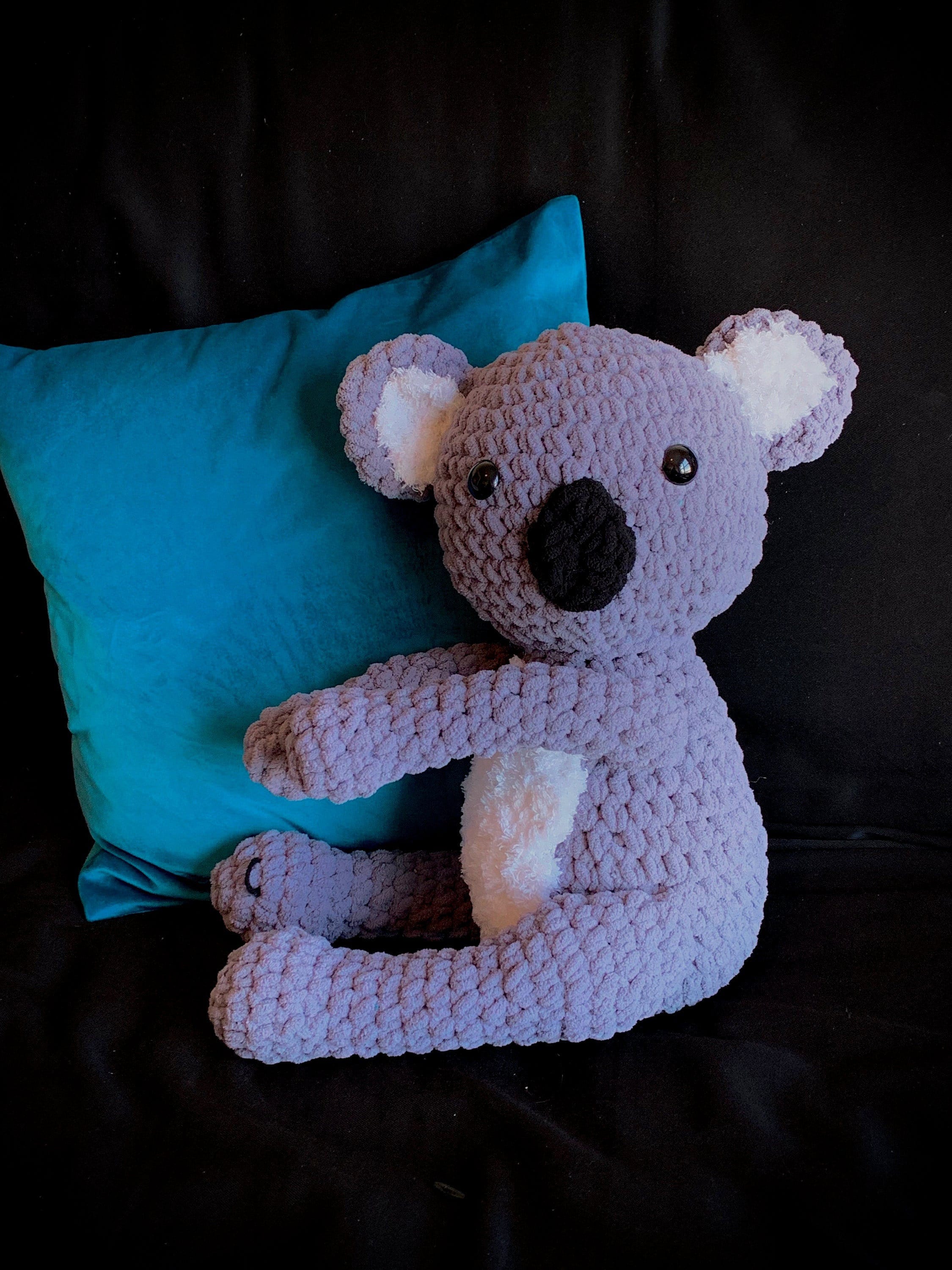 PDF Pattern Koala Bear Crochet Pattern | Bernat Blanket Yarn Stuffed ...