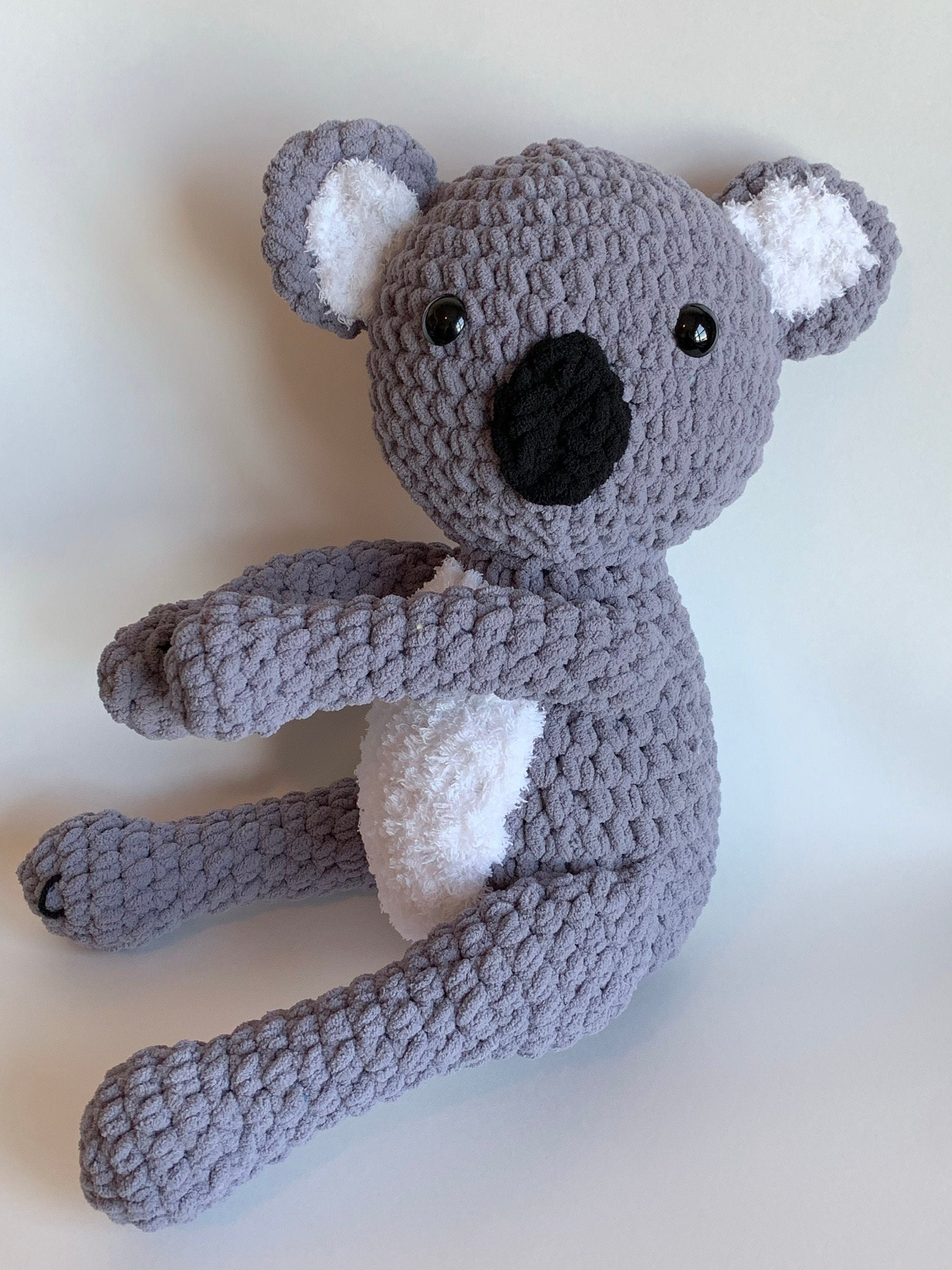 PDF Pattern Koala Bear Crochet Pattern | Bernat Blanket Yarn Stuffed ...