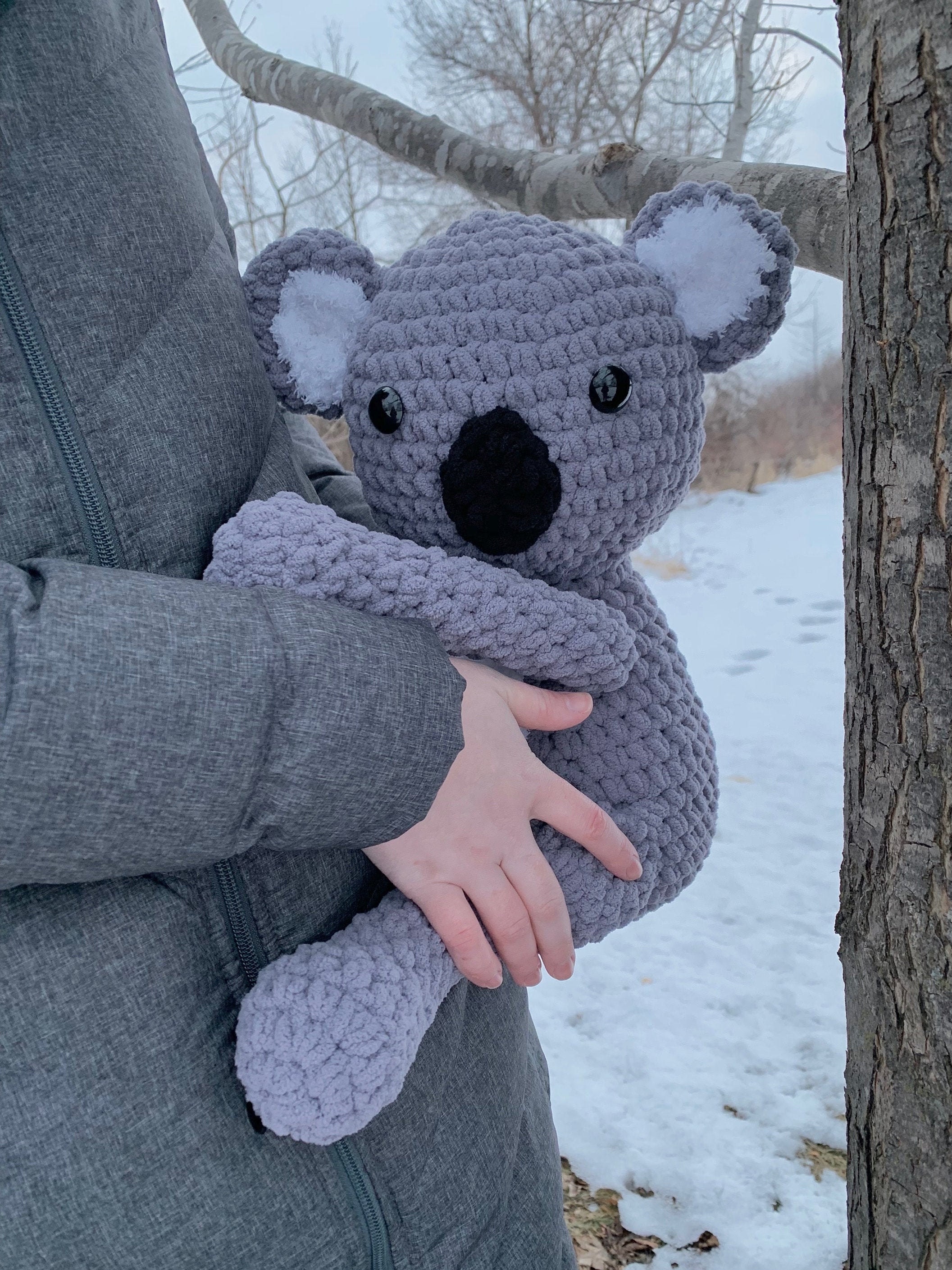 PDF Pattern Koala Bear Crochet Pattern | Bernat Blanket Yarn Stuffed ...