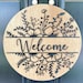 Wood Welcome Sign | Entry Way Decor | Floral Welcome Sign | Front Door ...