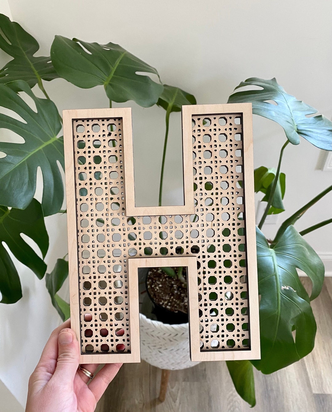Rattan Letters Cane Letters Boho Nursery Decor Neutral Nursery Home ...