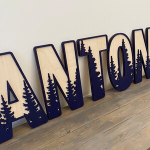 Forest Letters | Woodland Nursery | Nursery Decor | Custom Letters ...