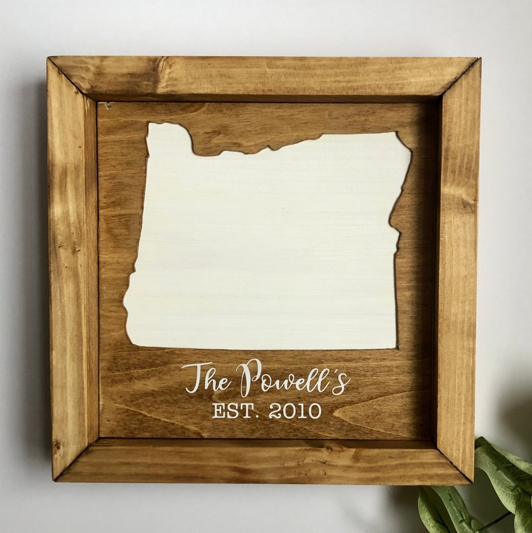 Personalized State Sign Custom State Sign Wood State Sign Anniversary ...