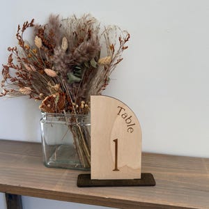 Half Arch Wedding Table Numbers | Wooden Table Numbers | Wedding Table ...