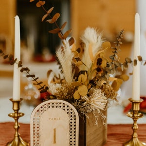 Rattan Table Numbers | Boho Arch Table Numbers | Wedding Table Number ...
