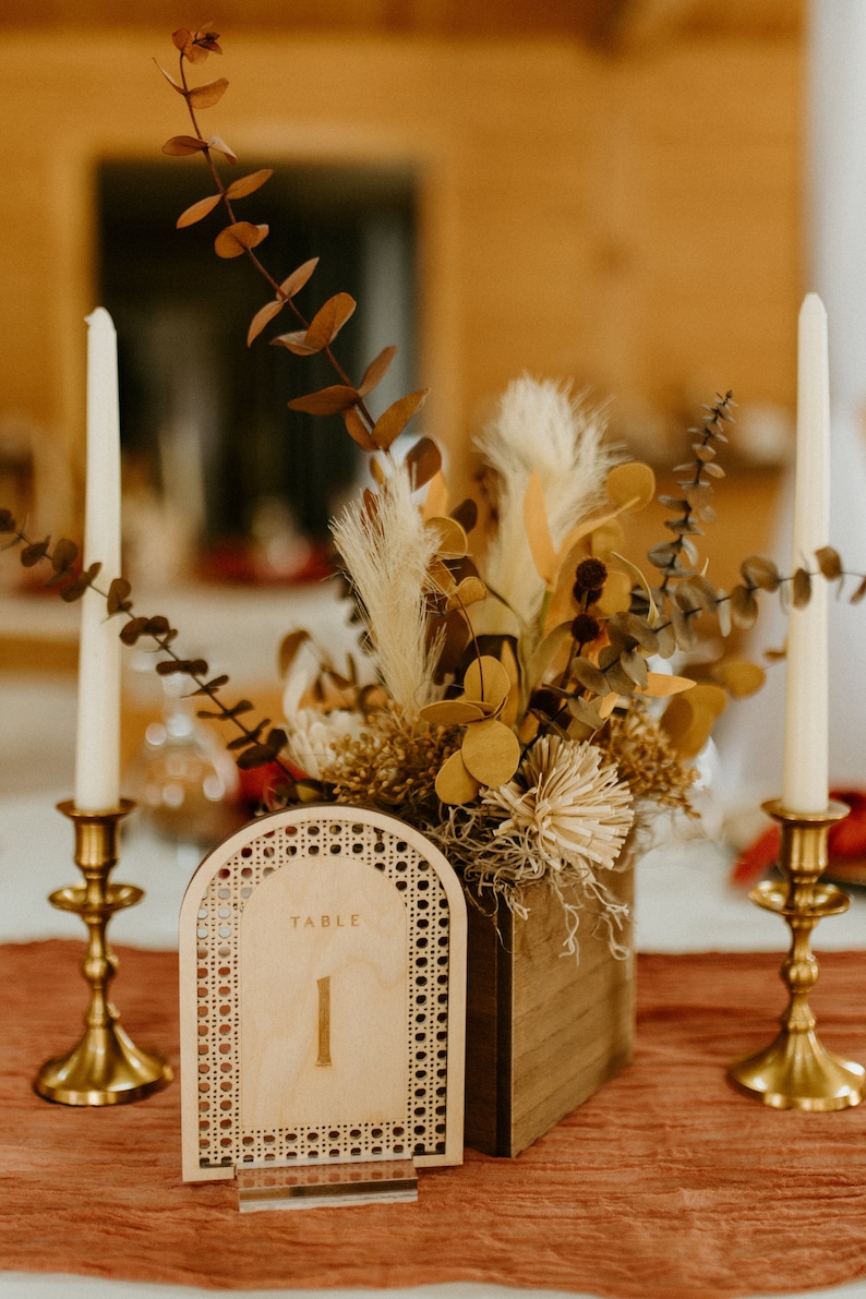 Rattan Table Numbers | Boho Arch Table Numbers | Wedding Table Number ...