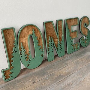Forest Letters | Woodland Nursery | Nursery Decor | Custom Letters ...