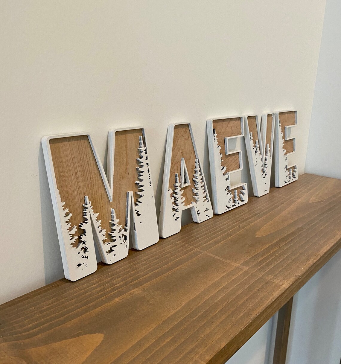 Forest Letters Woodland Nursery Nursery Decor Custom - Etsy